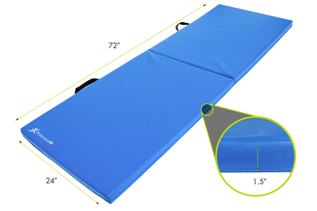 Bi-Fold Folding Exercise Mat Black - ProsourceFit