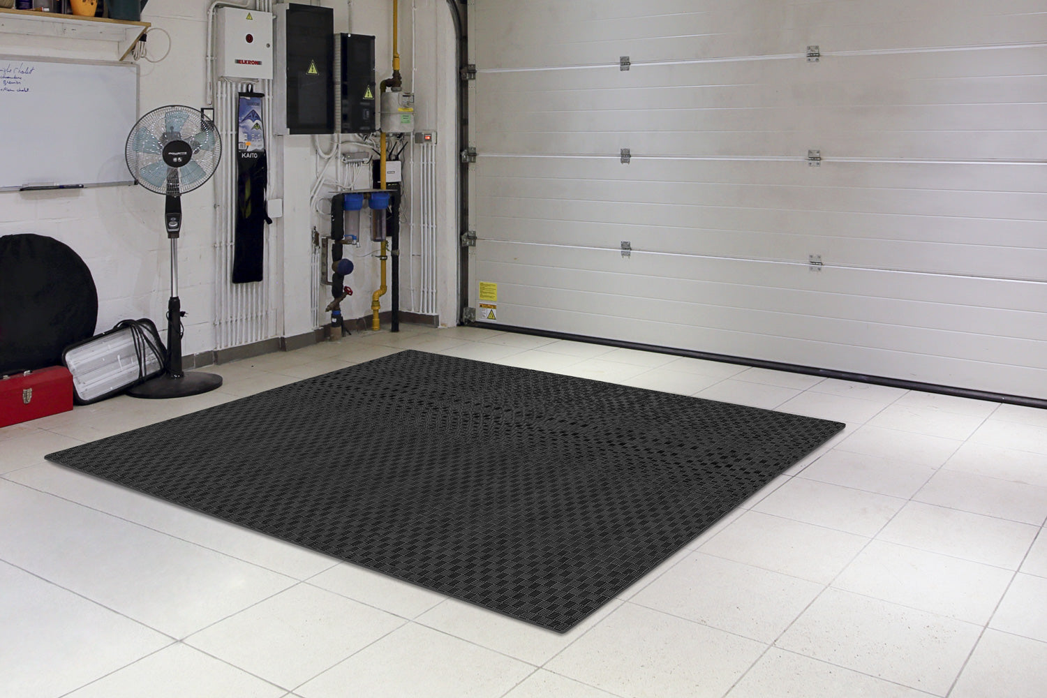 Checkered Exercise Puzzle Mat 1/2-in, 24 Sq Ft Black - ProsourceFit