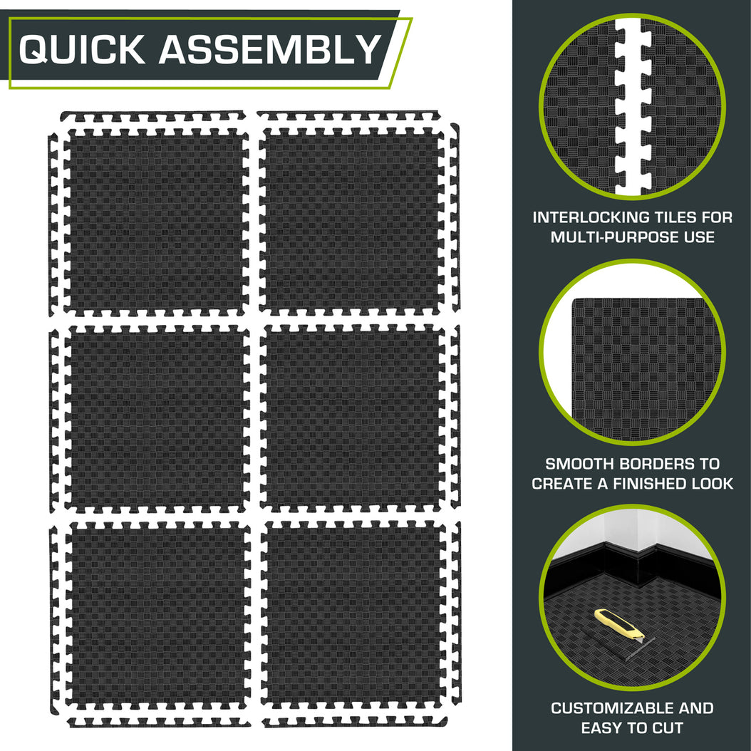Checkered Exercise Puzzle Mat 1/2-in – ProsourceFit