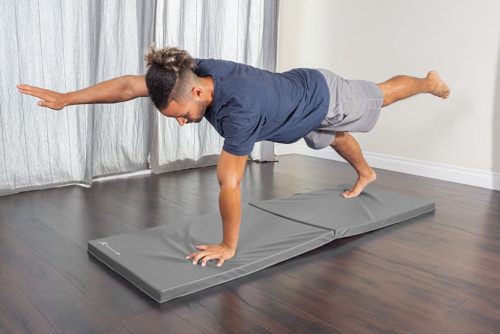 Bi-Fold Folding Exercise Mat Black - ProsourceFit