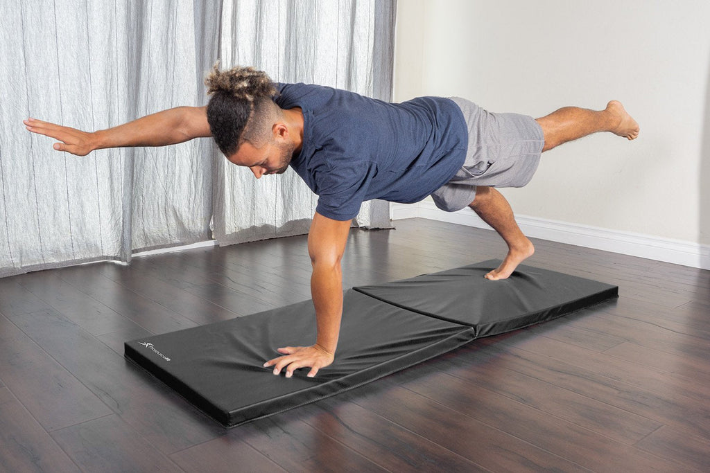Bi-Fold Folding Exercise Mat Black - ProsourceFit