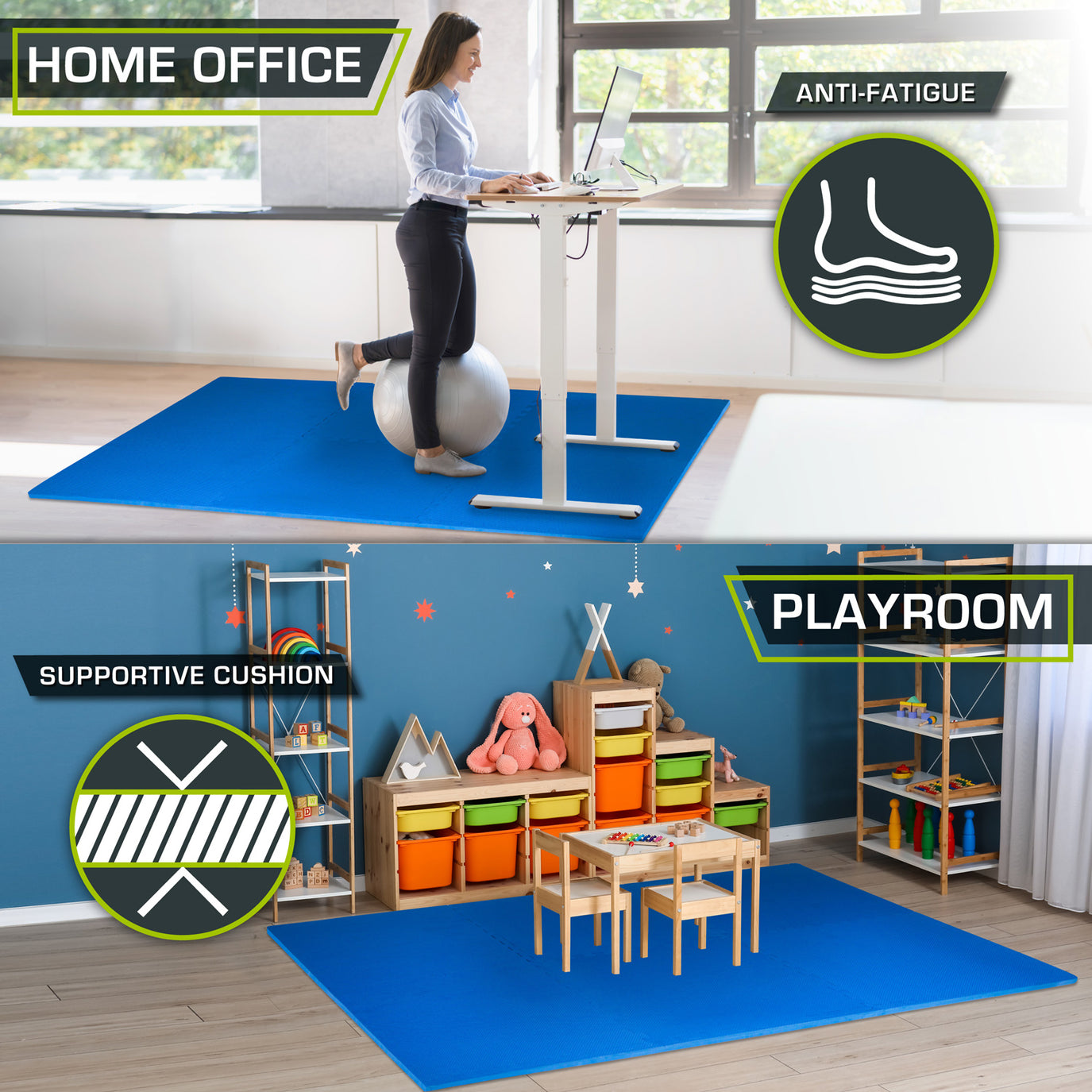 Exercise Puzzle Mat 3/4-in, 24 Sq Ft – ProsourceFit