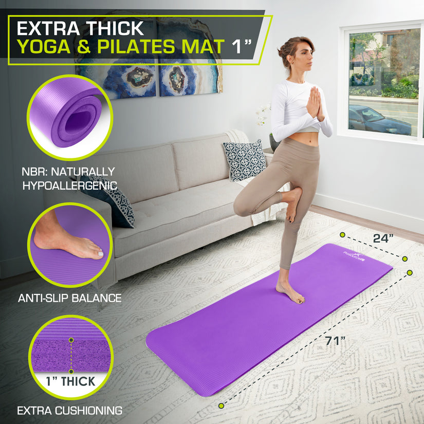 Extra Thick Yoga and Pilates Mat 1 inch – ProsourceFit