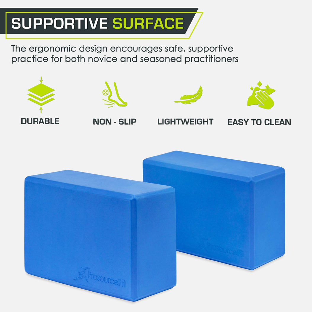 Set of 2 Foam Yoga Blocks – ProsourceFit