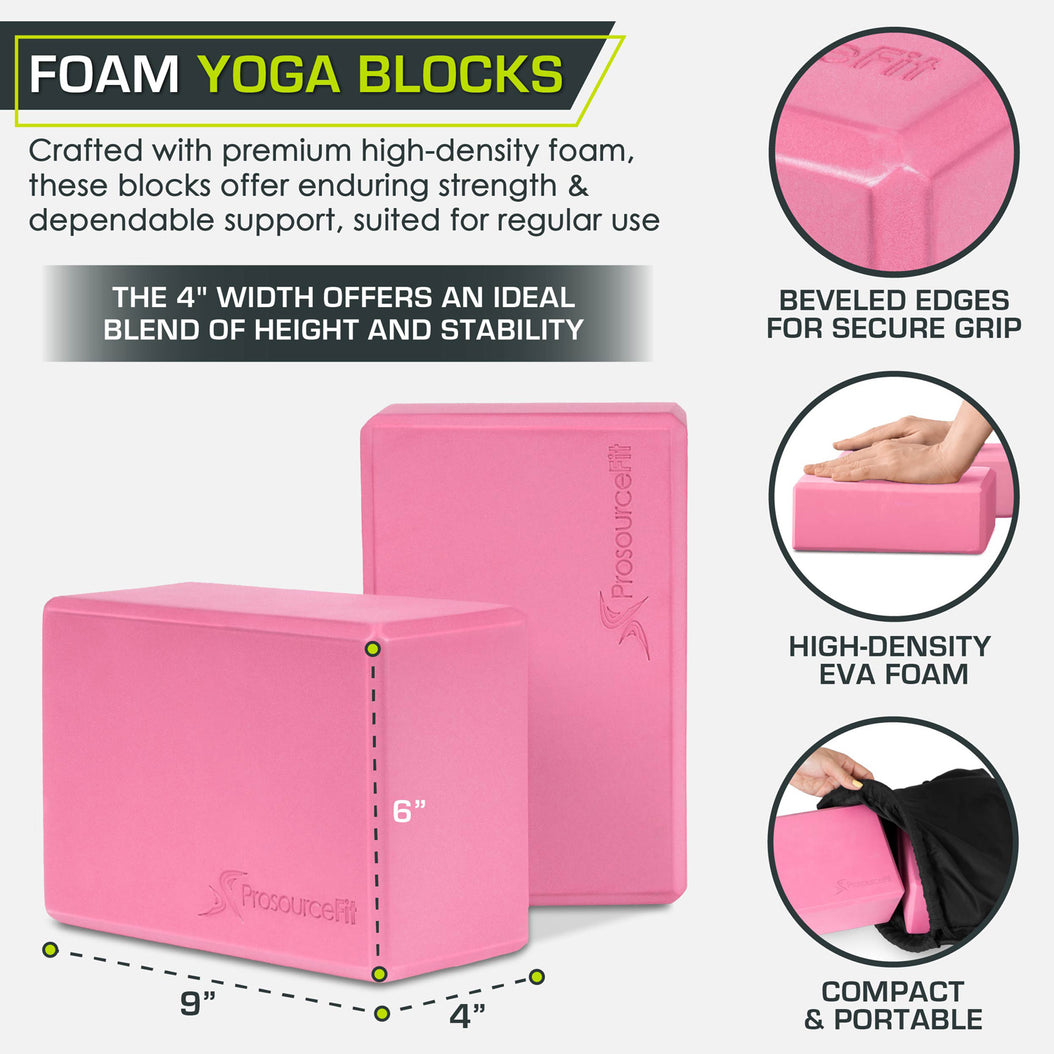 Set of 2 Foam Yoga Blocks – ProsourceFit