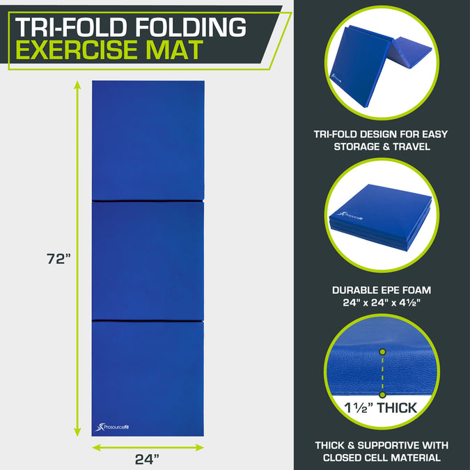 Tri-Fold Folding Exercise Mat – ProsourceFit
