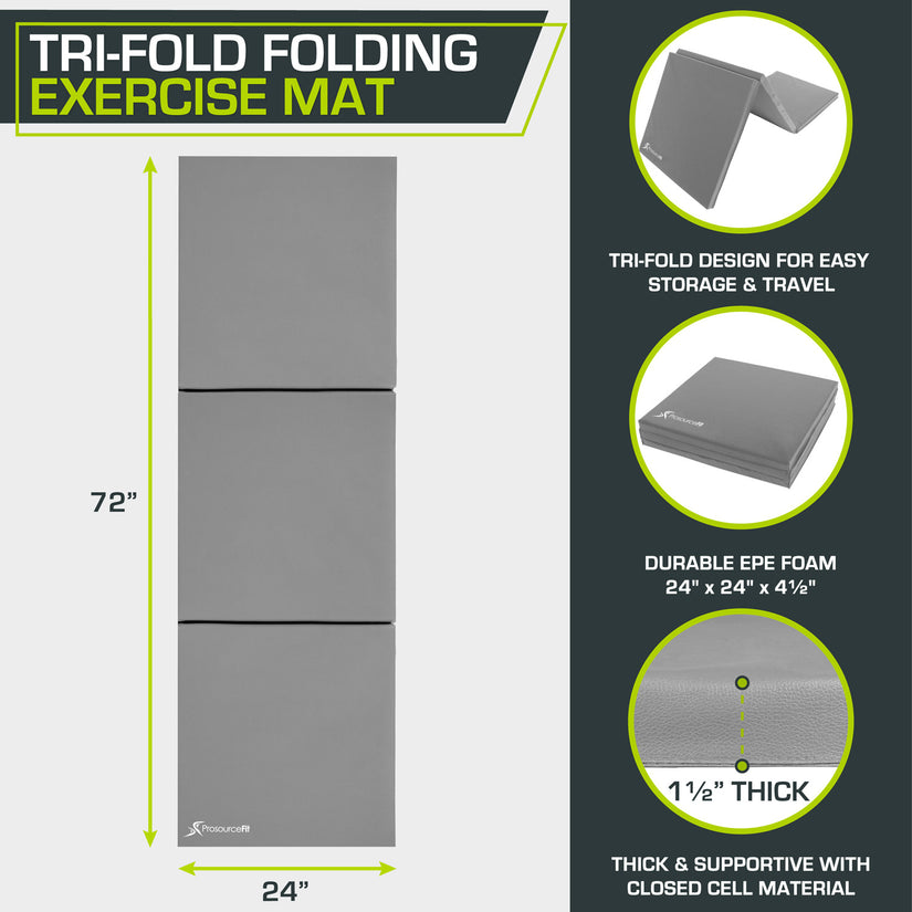Tri-Fold Folding Exercise Mat – ProsourceFit