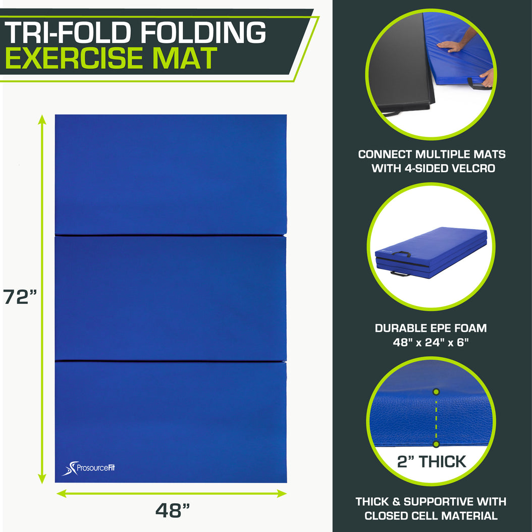 Tri-Fold Folding Exercise Mat 6x4x2 – ProsourceFit