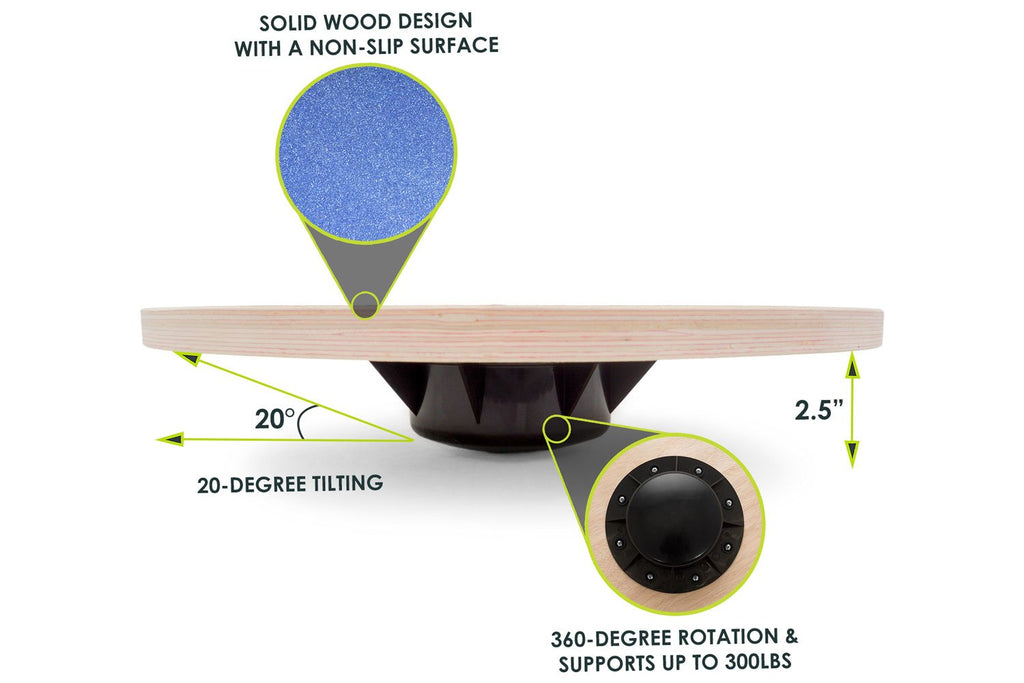 Wooden Balance Board Blue - ProsourceFit