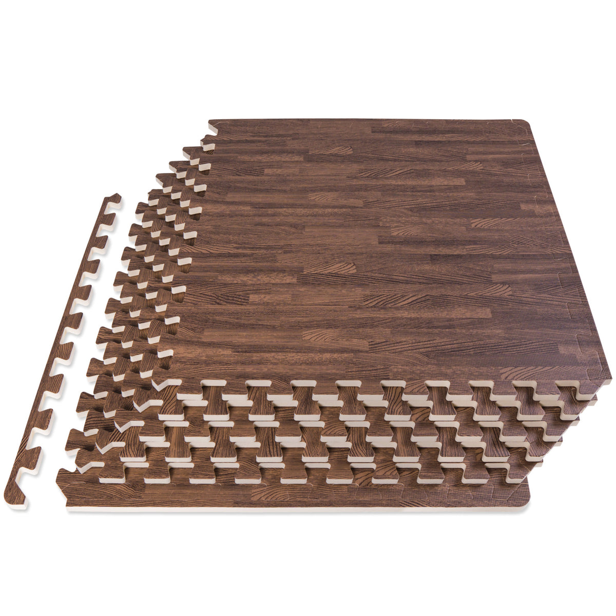 Wood Grain Puzzle Mat 1/2-in, 24 Sq Ft – ProsourceFit