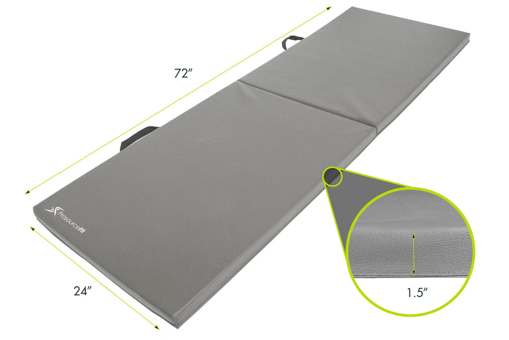 Bi-Fold Folding Exercise Mat Black - ProsourceFit