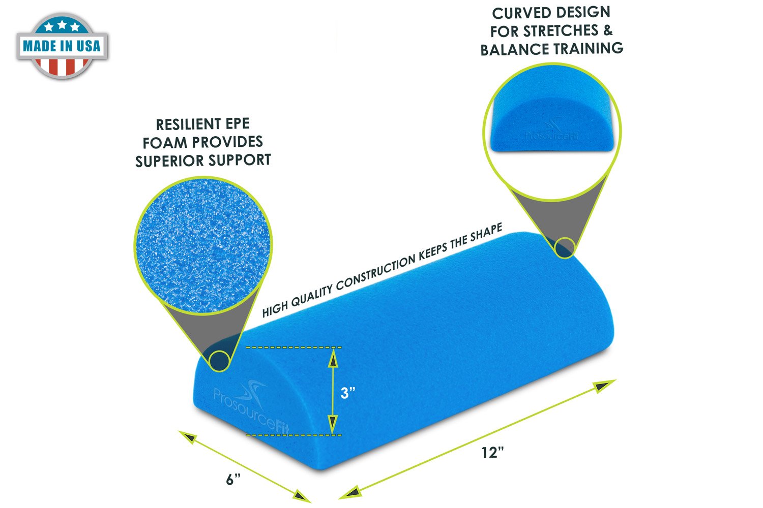 Flex Half-Round Foam Roller – ProsourceFit